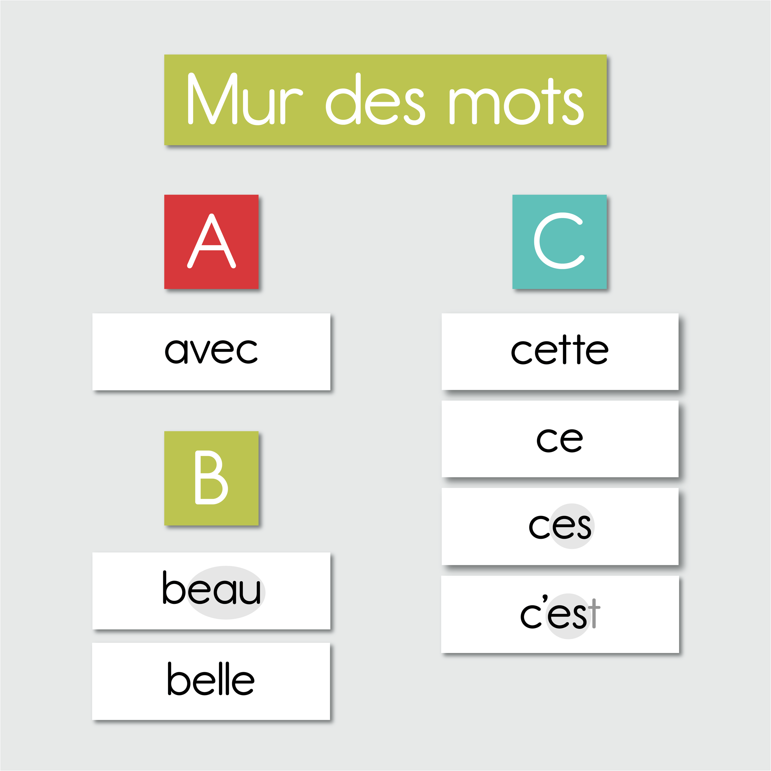 Mur de mots | Les Lettramots